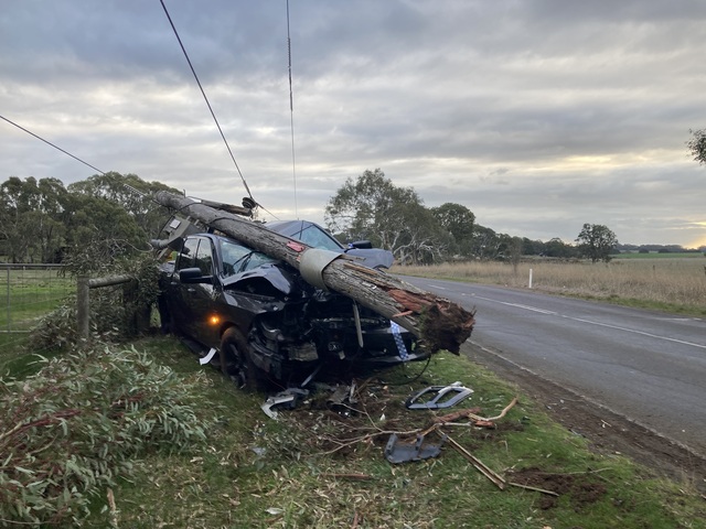 Driver dodges serious injury as Ram brings down pole | Portland Observer